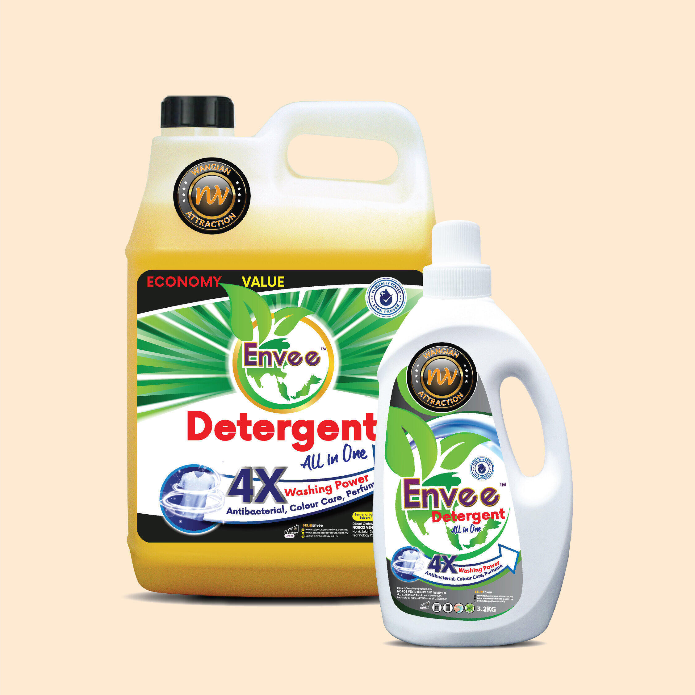 Sabun Pencuci Pakaian All In One (Detergent) – Envee Sarawak